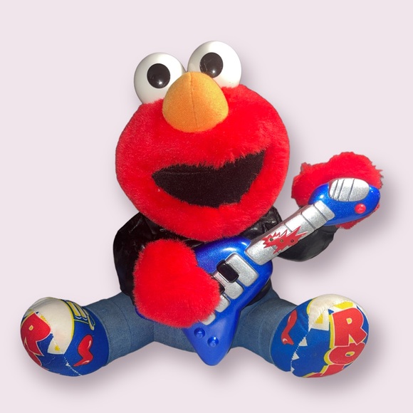 Toys | Vtg 1998 Tyco Rock N Roll Elmo Wgutair Leather Jacket Shakes ...